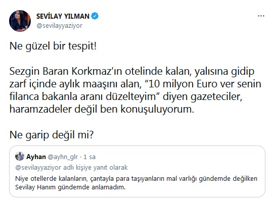 Habertürk gazetesi yazarı Sevilay Yılman: "Haramzadeler değil ben ...