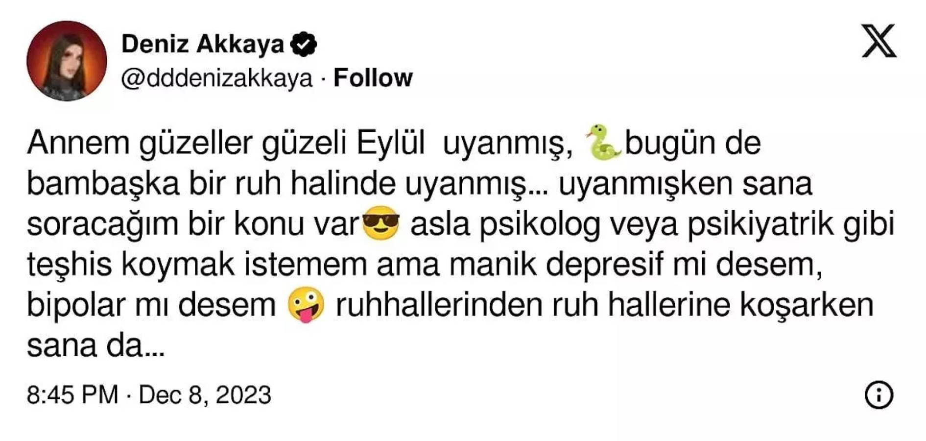 Deniz Akkaya, Eylül Öztürk'ün eşi Kenan Öztürk'e ana, avrat düz gitti ...
